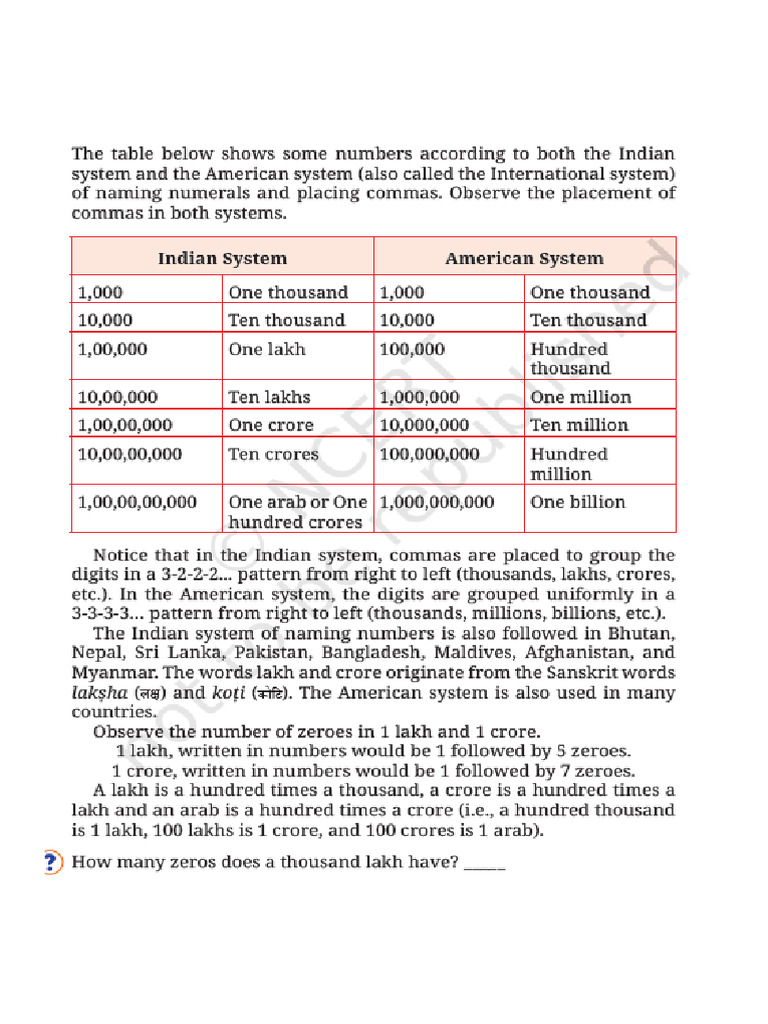 Numbers - Crores and Crores | PDF