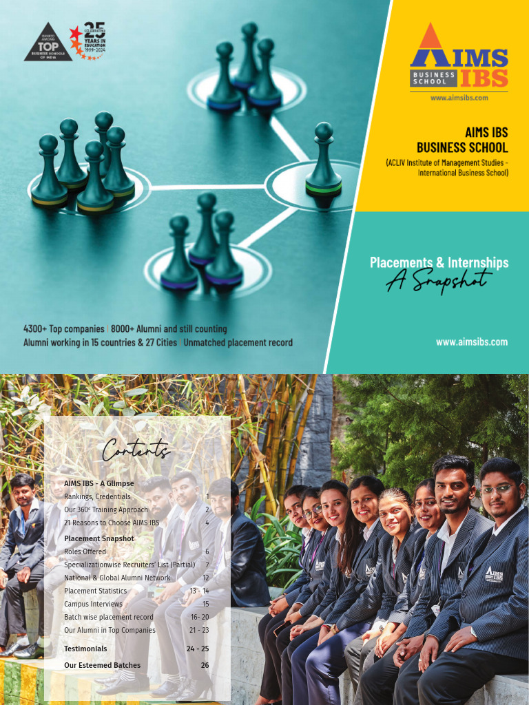 AIMS IBS Placement Brochure 2024 | PDF | Learning | Cognition