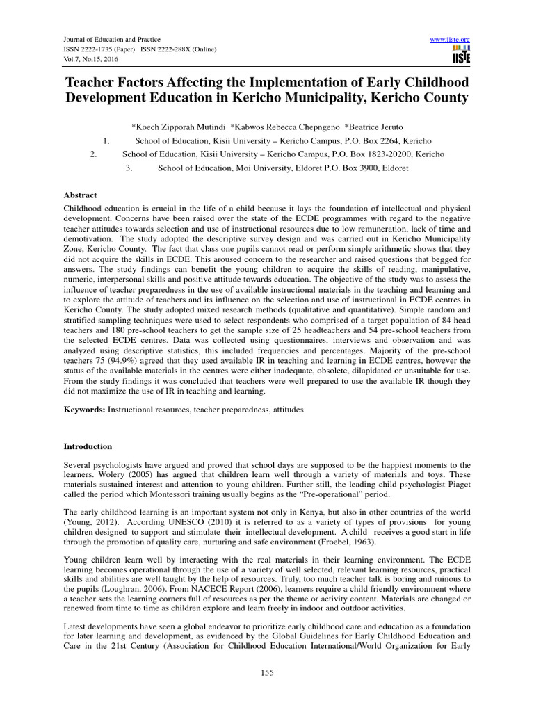 Teacher Factors Affecting The Implementa | PDF | Teachers | Learning