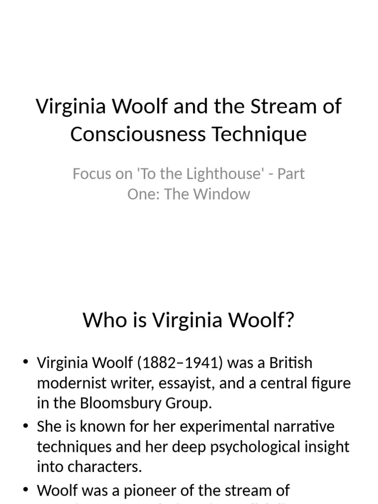 Virginia Woolf To The Lighthouse Part One | PDF | To The Lighthouse ...