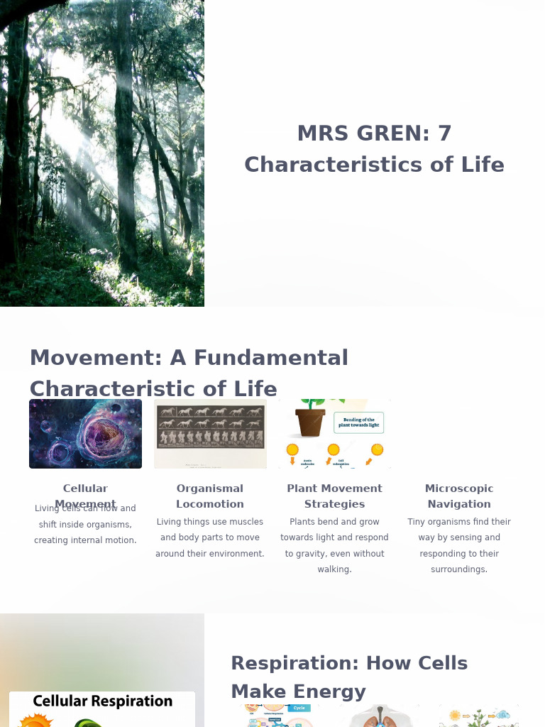 MRS GREN 7 Characteristics of Life | PDF | Nutrition | Diet & Nutrition