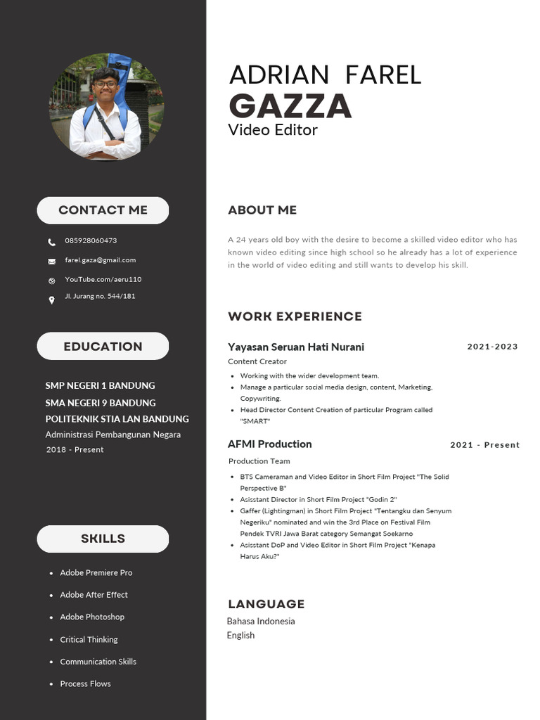 CV Adrian Farel Gazza | PDF