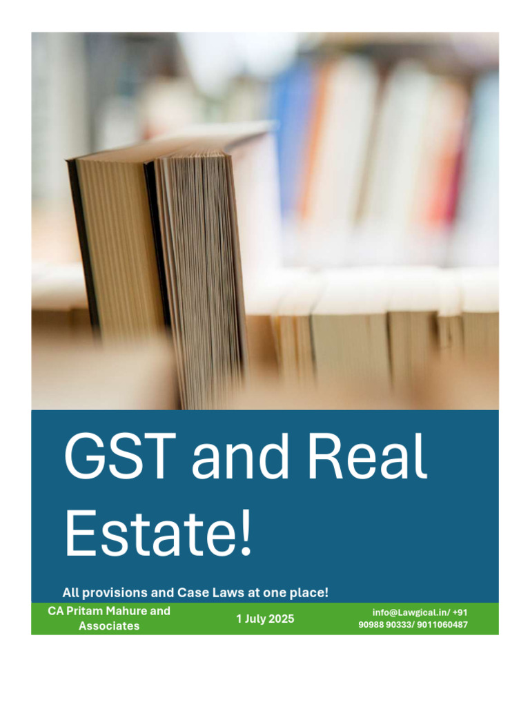 GST and Real Estate - All Provisions and Case Laws at One Place - PMA ...