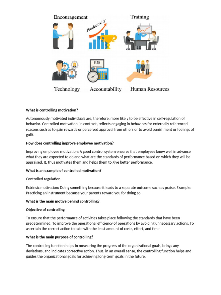 Topic 15 Controlling Motivates Employees | PDF | Motivational | Motivation