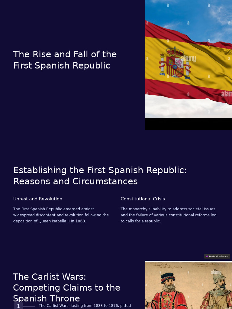 First Spanish Republic: Causes & Consequences | PDF | Spain | Spanish ...