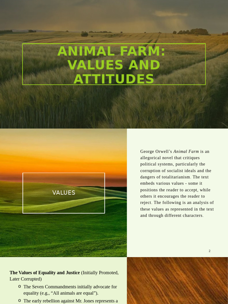 Values and Corruption in Animal Farm | PDF | Political Science
