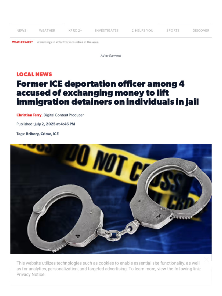 Former ICE Deportation Officer Among 4 Accused of Exchanging Mon | PDF ...