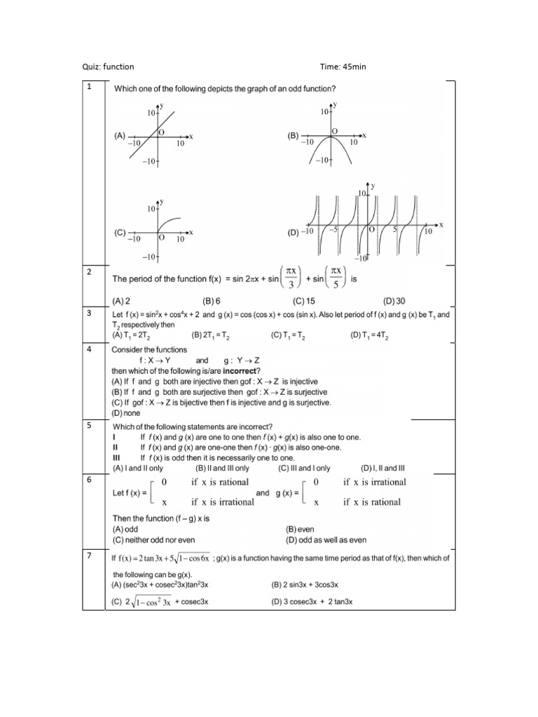 Function Test | PDF