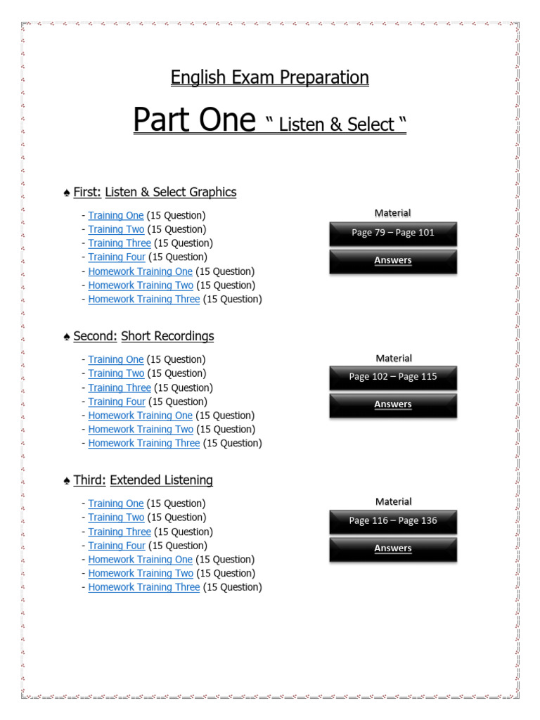 English Exam Preparation | PDF | Question | Evaluation