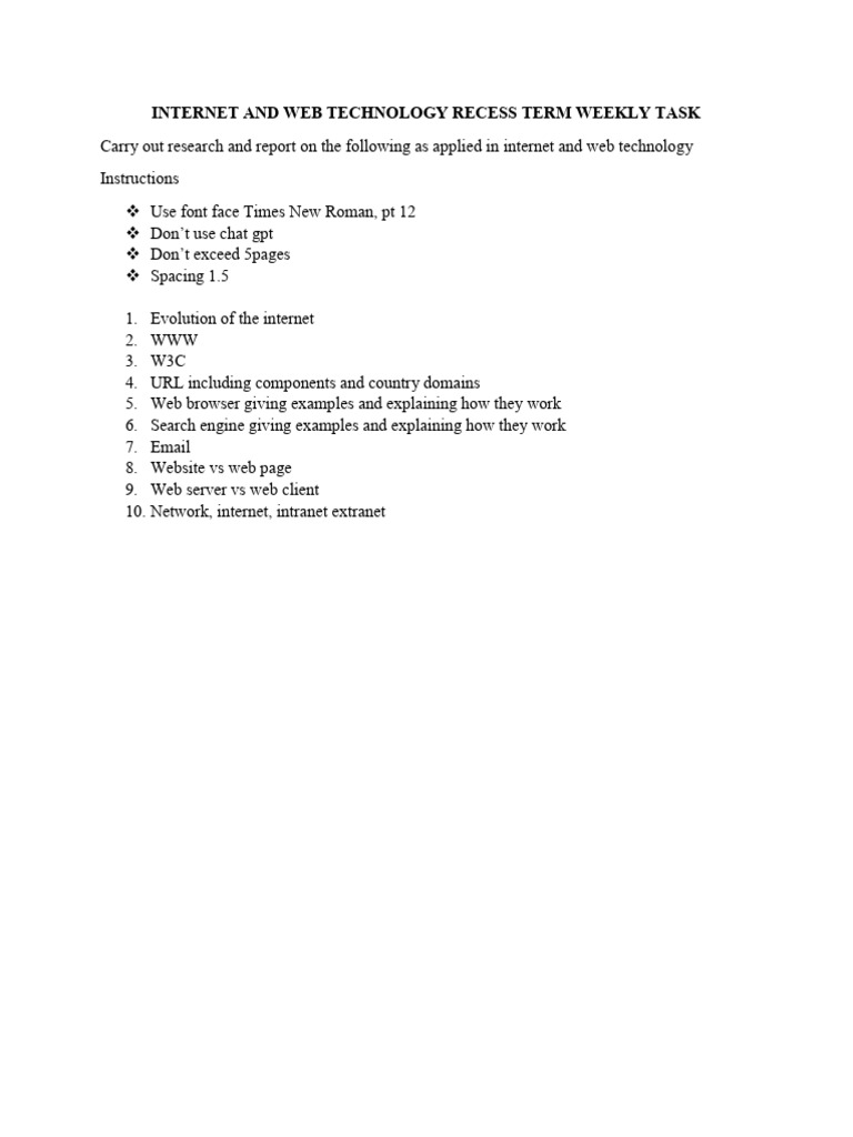 Internet and Web Technology | PDF