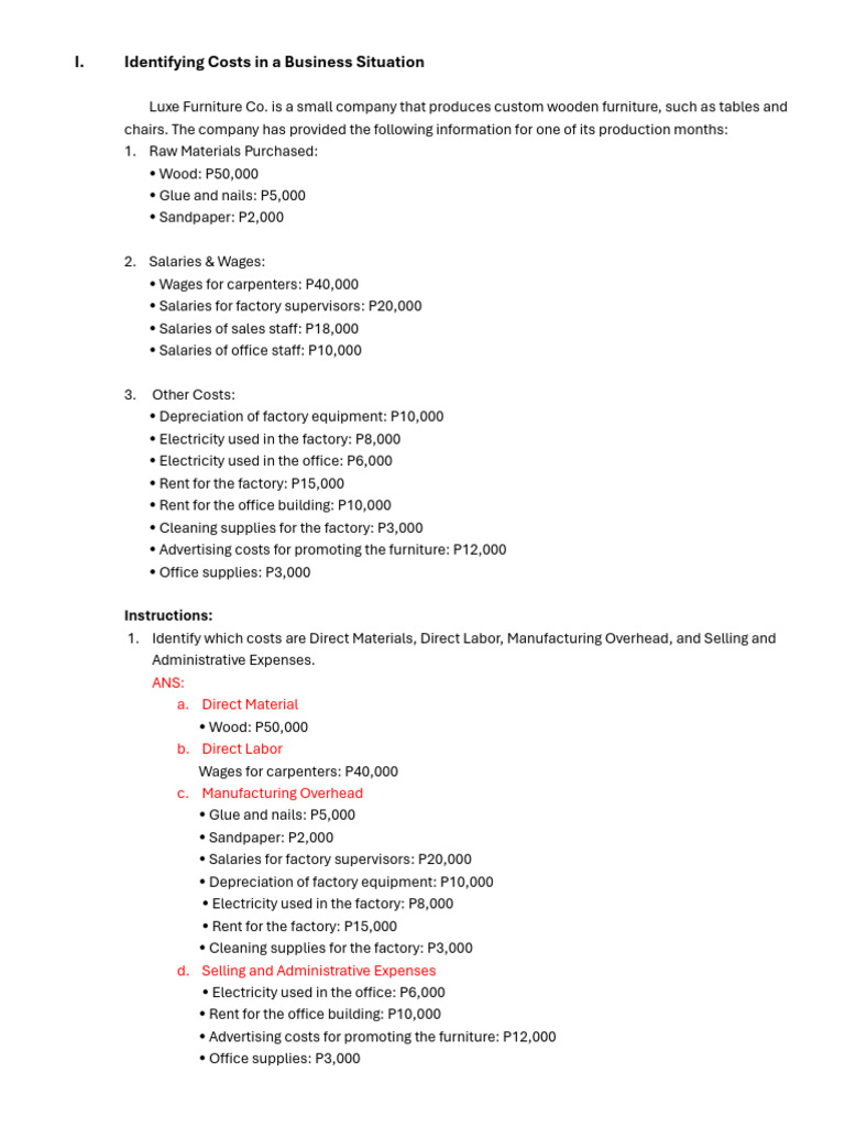 Cogs Activity Answer Key | PDF | Cost Of Goods Sold | Inventory