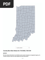 Indiana DHS Burn Ban Map | PDF | The United States