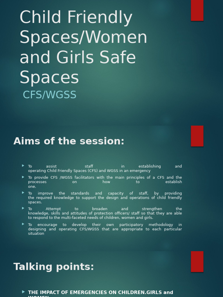 Establishing Child Friendly Spaces Guide | PDF | Behavioural Sciences ...