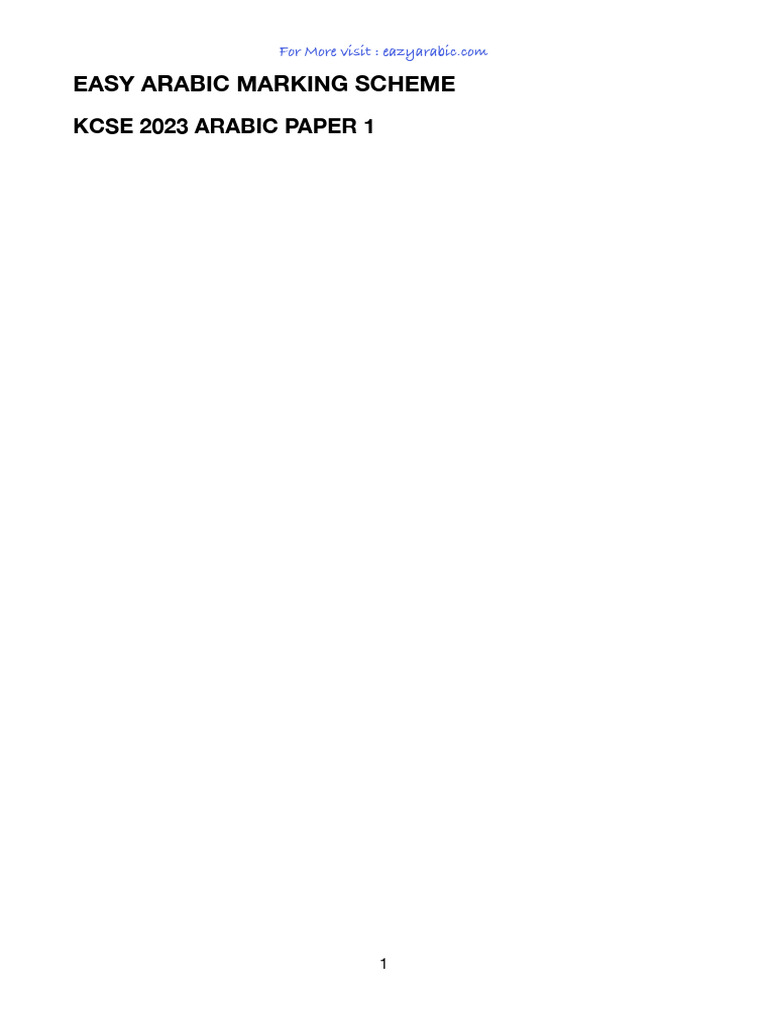 Kcse 2023 PP1 Answers | PDF