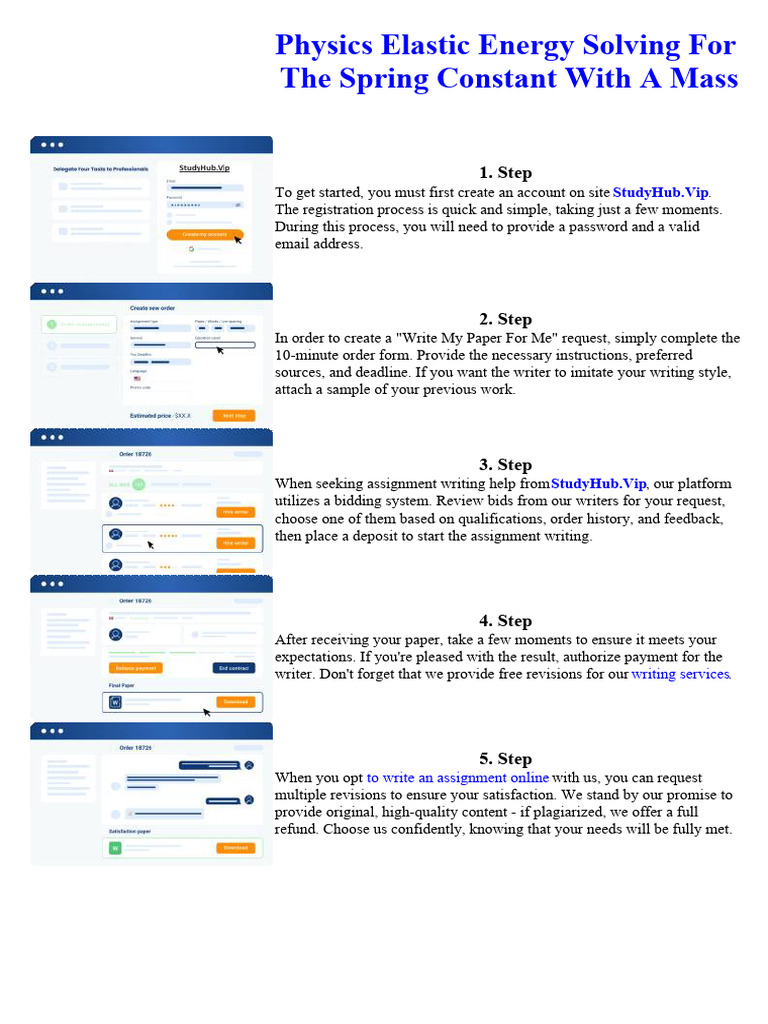 Physics Elastic Energy Solving For The Spring Constant With A Mass ...