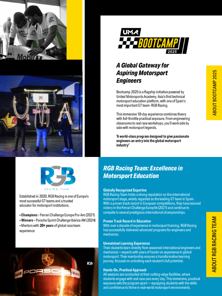 RGB Racing Academy: Motorsport Bootcamp 2025 | PDF | Auto Racing ...