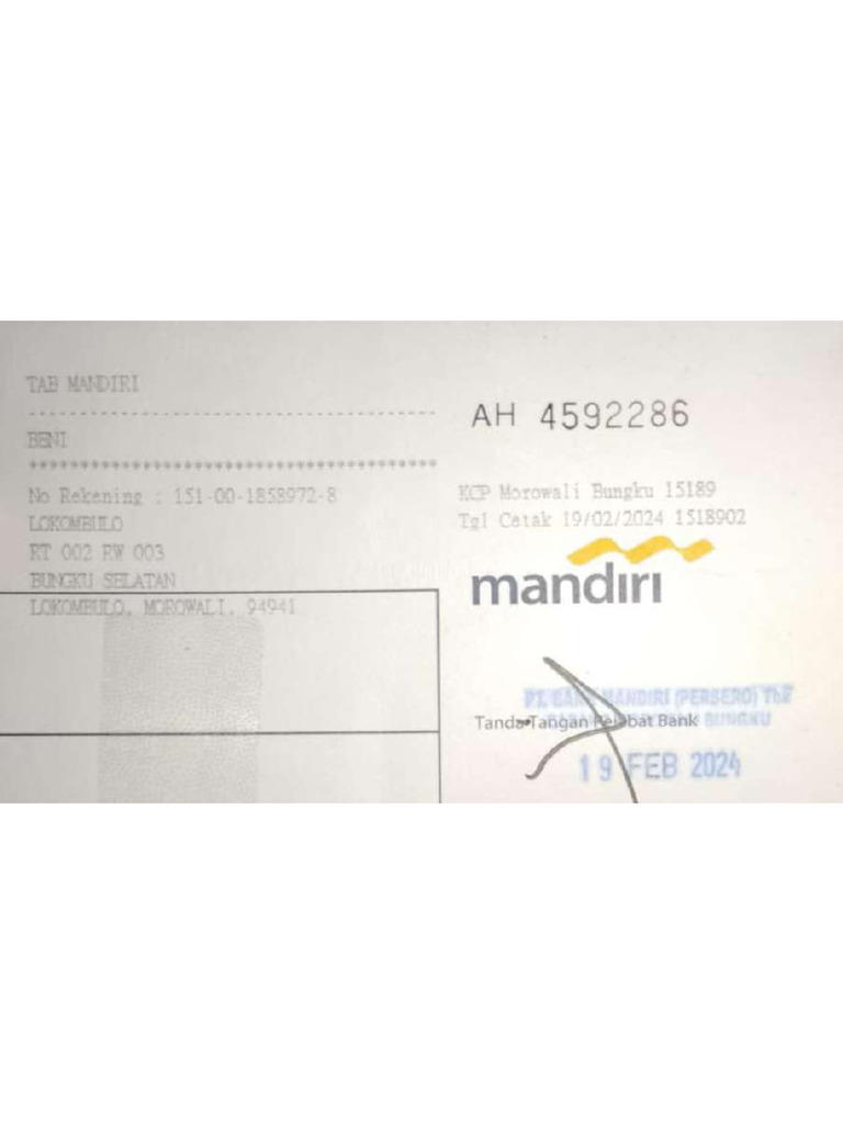 Buku Rekening Beni | PDF