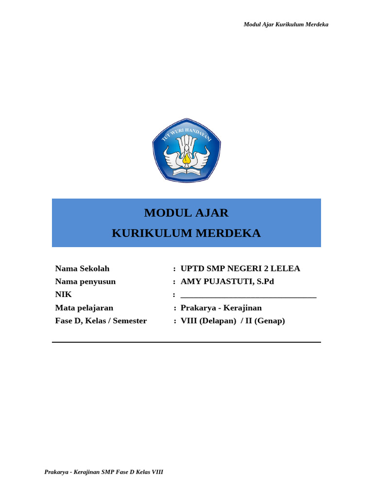 Modul Ajar Unit 4 Kerajinan Genap | PDF