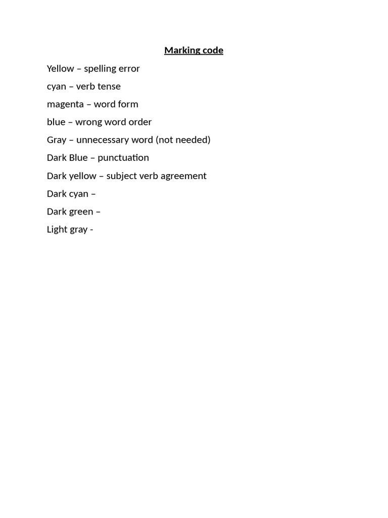 Marking Code | PDF
