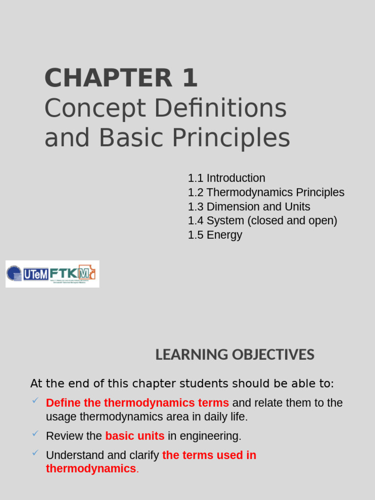 Chapter 1a - Concepts Definitiona and Basic Principles | PDF