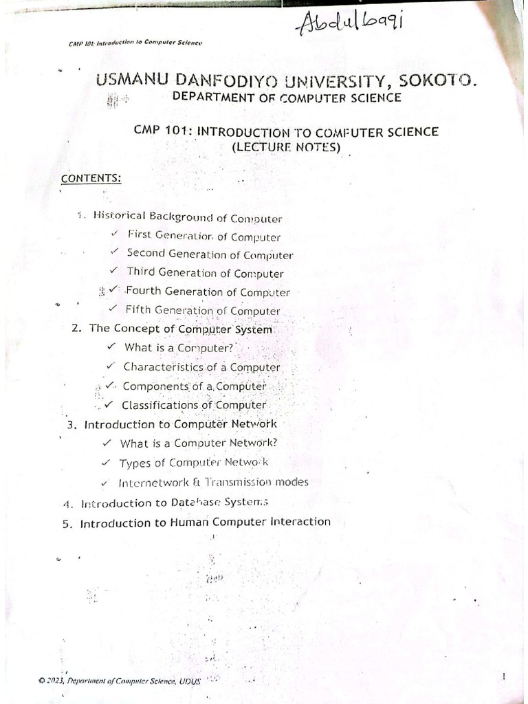 Cmp. 101. 2023 | PDF