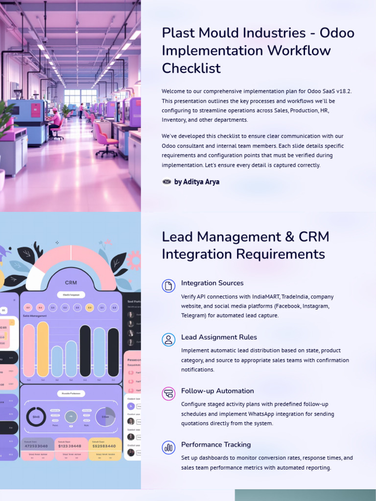 Plast Mould Industries Odoo Implementation Workflow Checklist | PDF ...