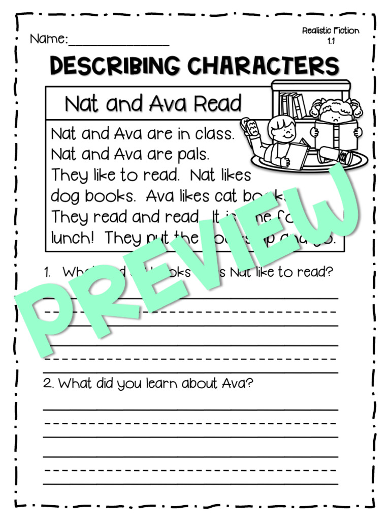 Demo 1 ST Grade My View Literacy Unit 1 Reading Comprehension Passages ...