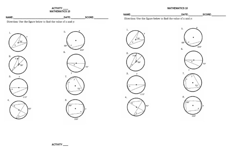 Lecture Notes - Circle and Its Central Angles 2.0 | PDF