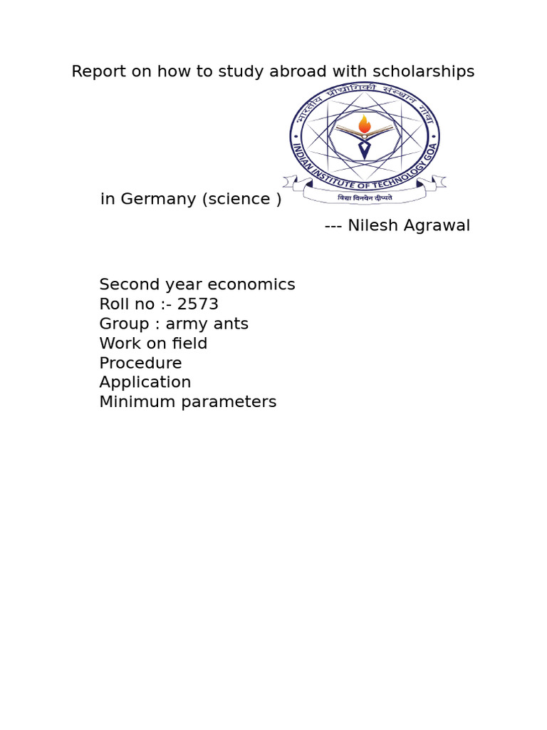 Report On How To Study Abroad With Scholarships in Germany Science ...