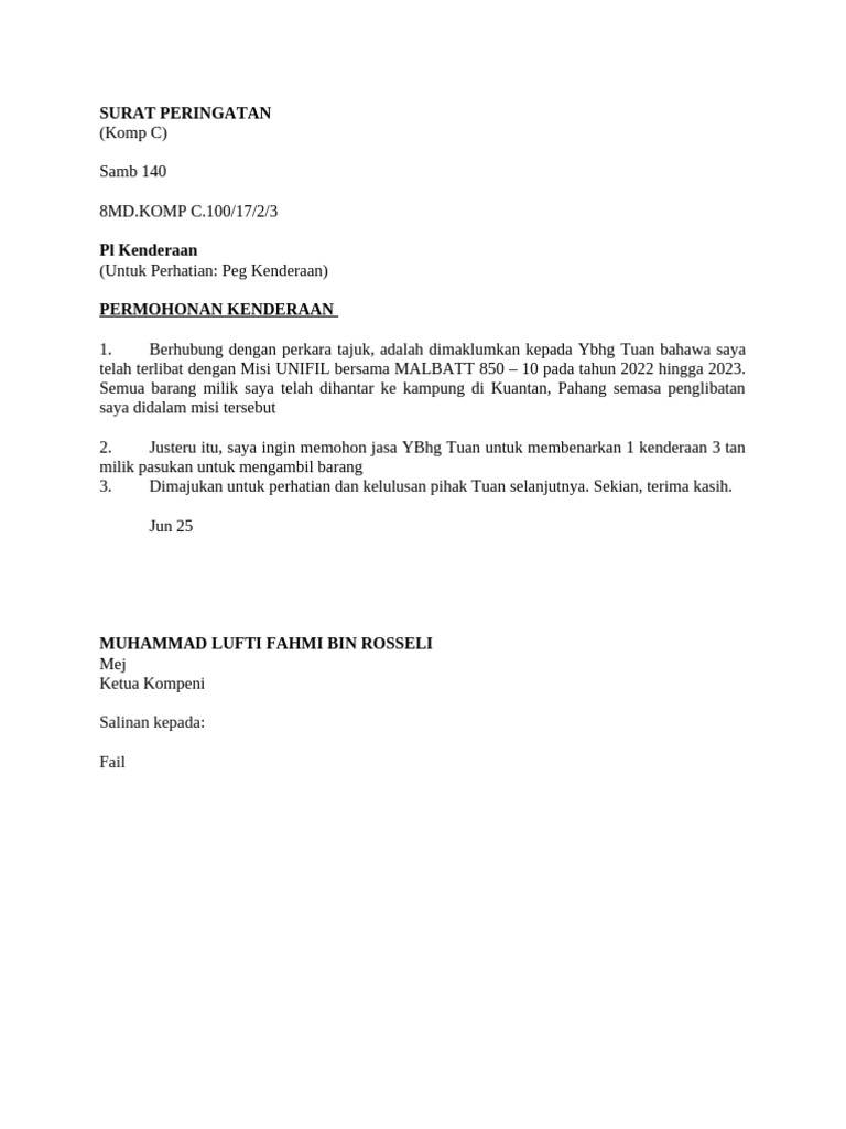 Surat Peringatan | PDF