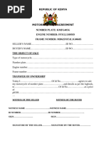 Motor Vehicle Sale Agreement Kenya | PDF
