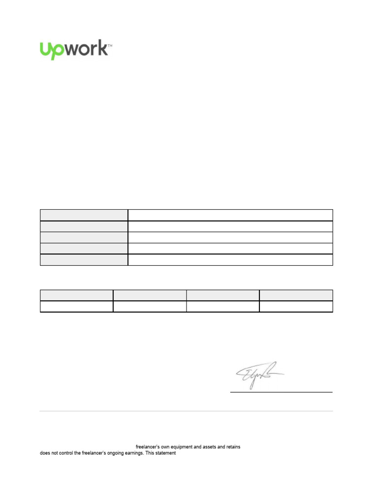 Certificate of Earnings Joy Godwin | PDF | Freelancer | Employment