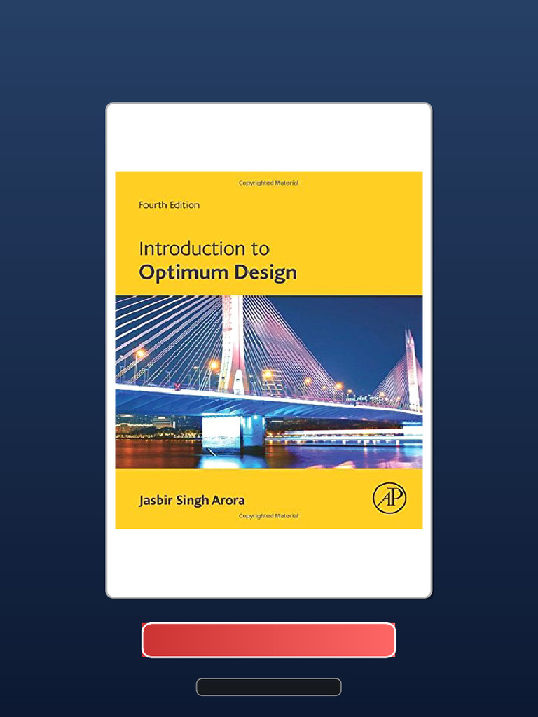 Complete Bundle Introduction To Optimum Design Fourth Edition Arora HQ File | PDF | Mathematical ...