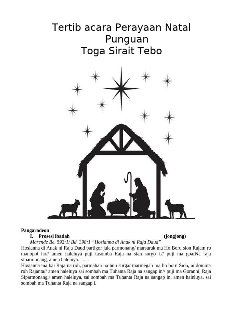 Tertib Acara Perayaan Natal Toga Sirait | PDF