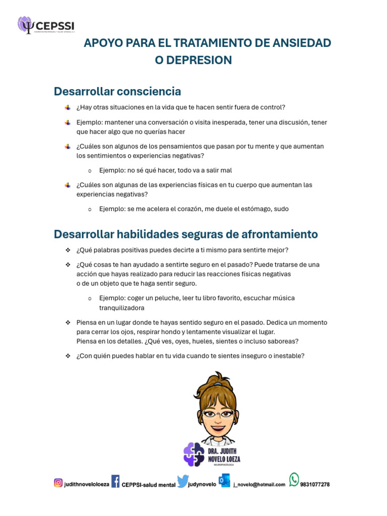 Estrategias para Afrontar la Ansiedad | PDF