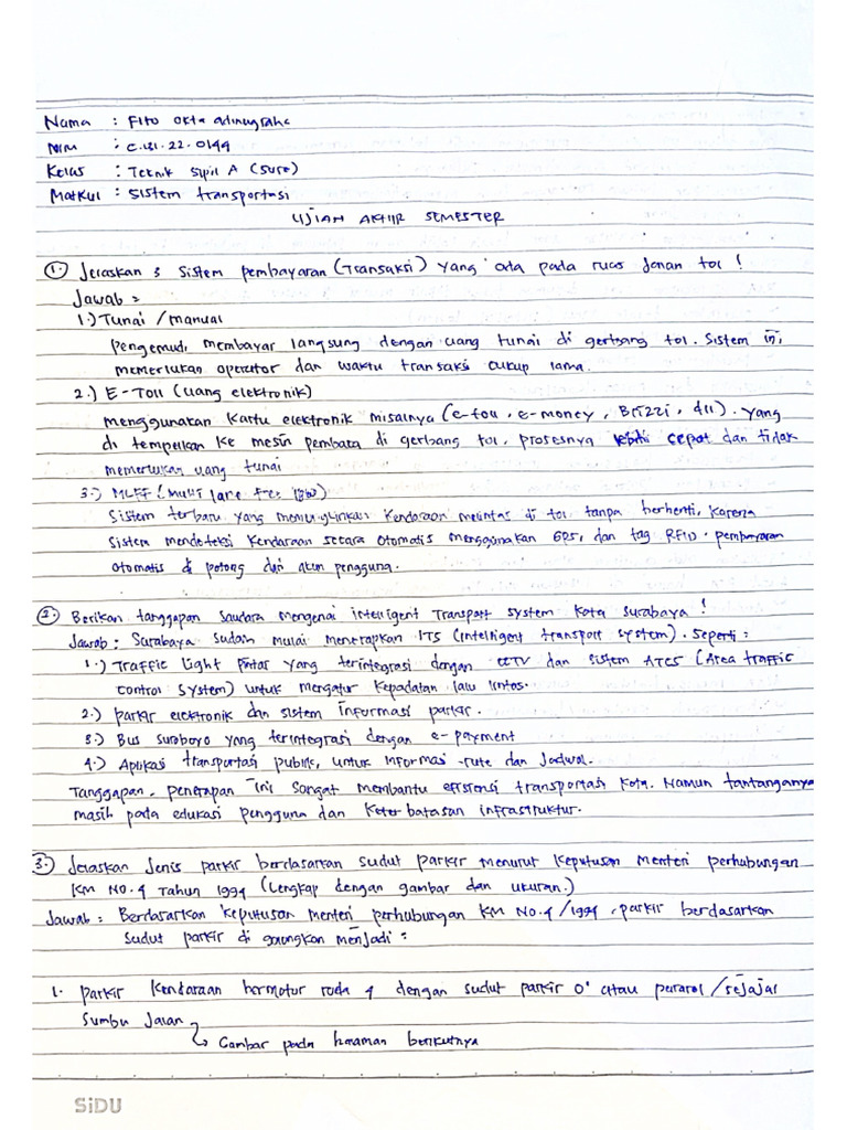 Jawaban Uas Sistrans Fito c.131.22.0144 | PDF