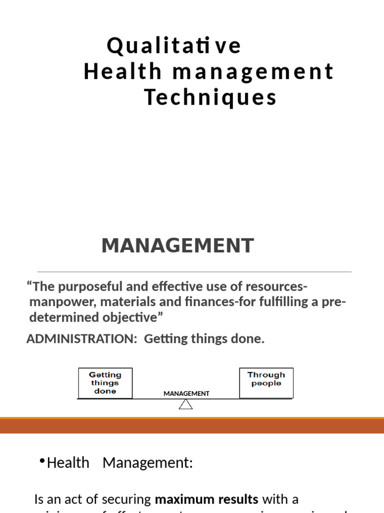 Class Health Management Techniques | PDF | Qualitative Research | Focus ...