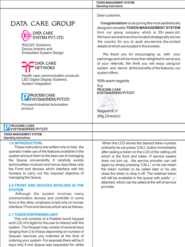 Tms Operating Instructions | PDF | Computing | Computer Engineering
