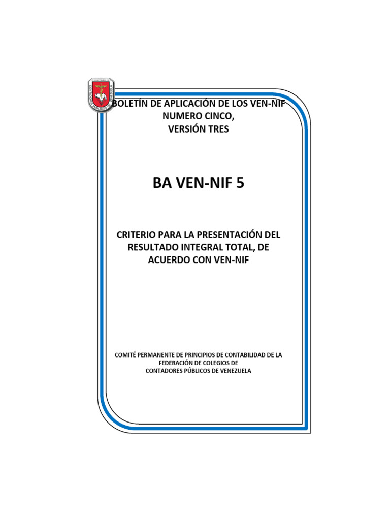 Ba Ven-Nif #5 Version 3 | PDF | normas internacionales de INFORMACION ...