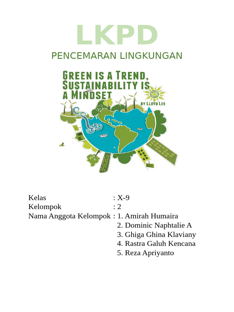 Kelompok 2 - Tugas LKPD Pert 2 - Pencemaran Lingkungan | PDF