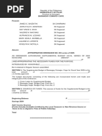 Barangay Appropriation Ordinance - Revised Blank | PDF | Budget ...