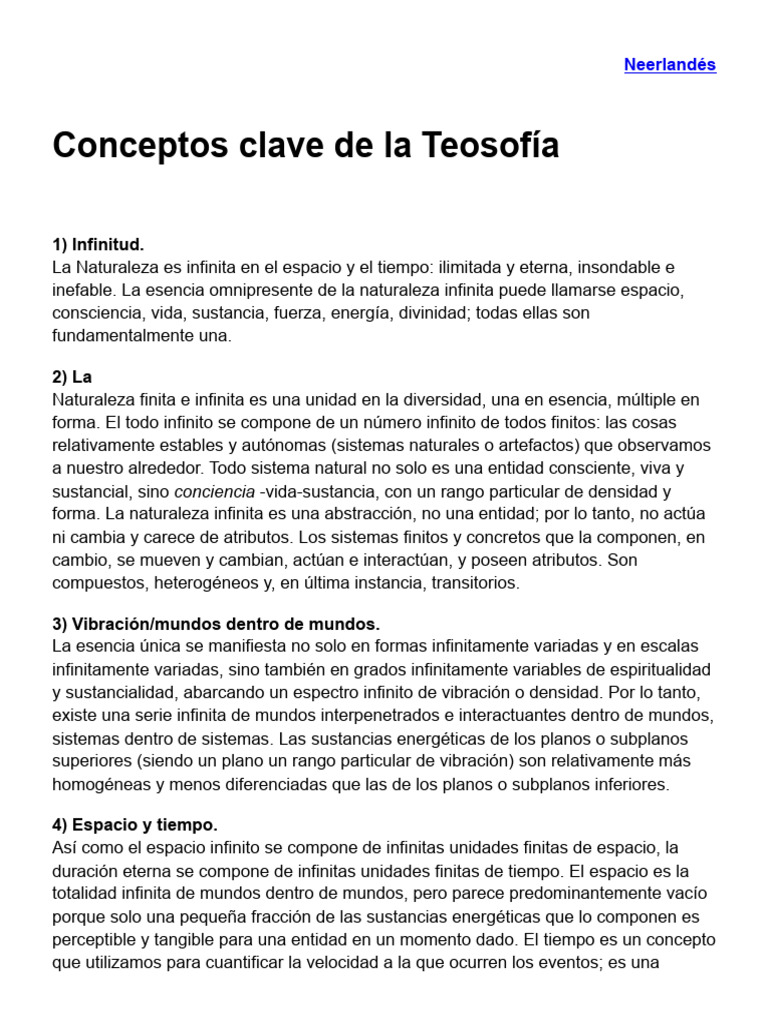 Conceptos Clave de la Teosofía | PDF | Evolución | Naturaleza