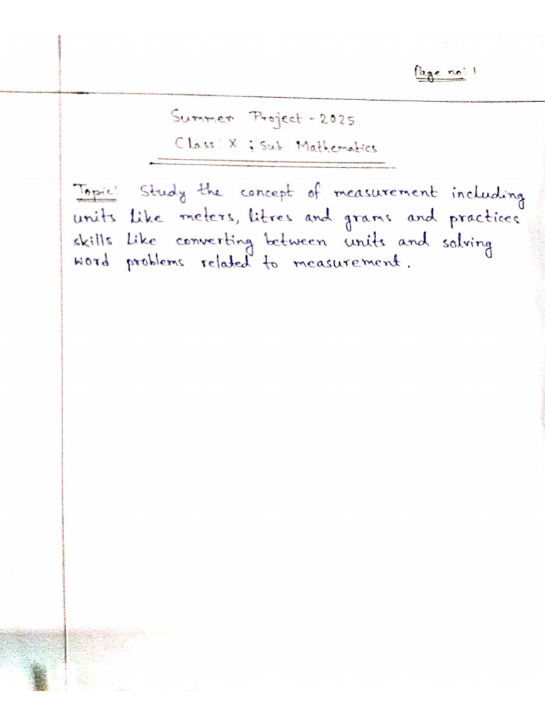 Summer Project - Mathematics | PDF