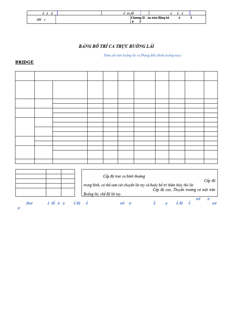 Annex25.3-Bridge Manning Matrix | PDF
