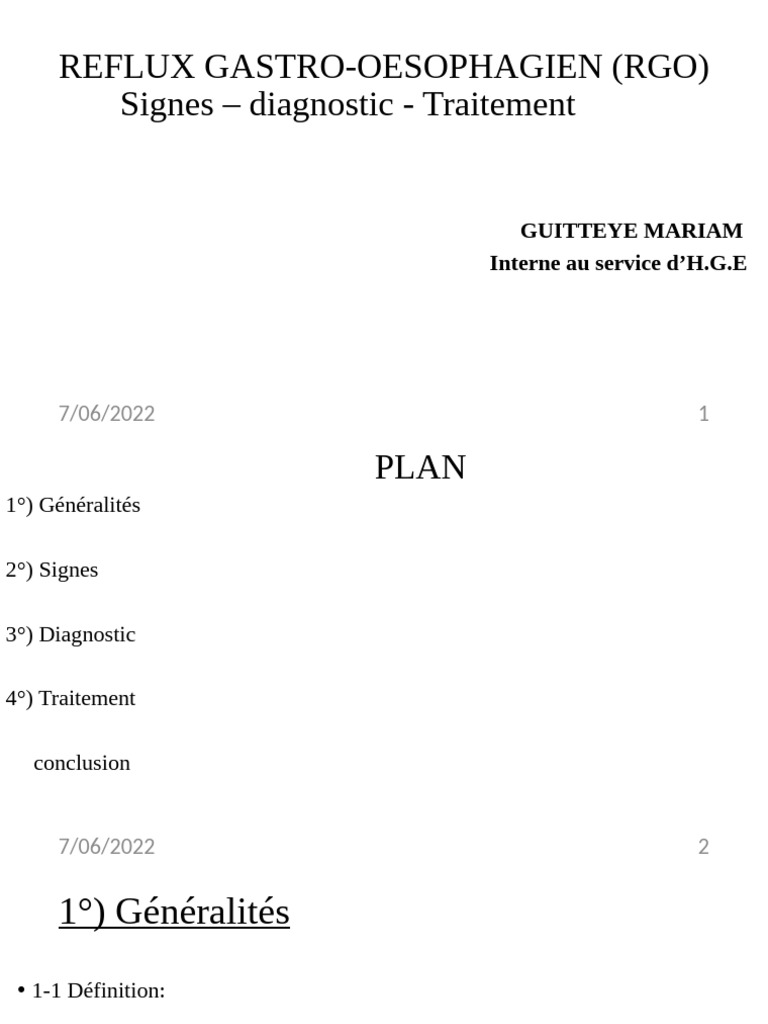 Oesophagite Grade B et RGO: Diagnostic et Traitement | PDF | Reflux ...