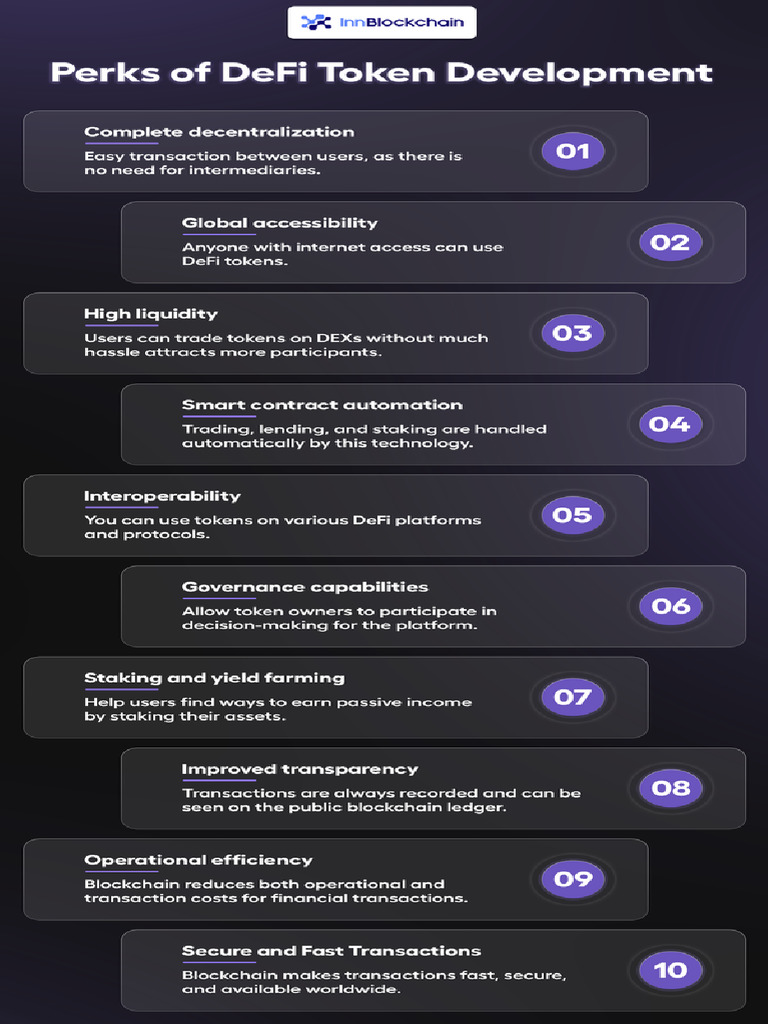 Perks of Defi Token Development | PDF