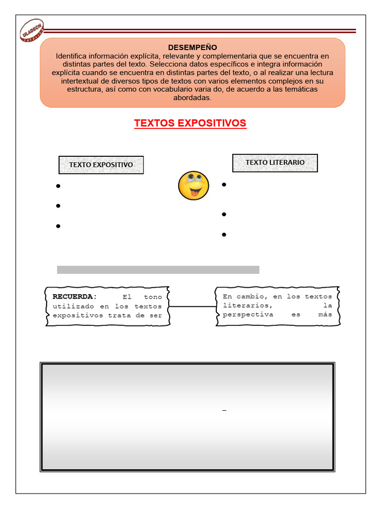 Tipos de Textos: Expositivos y Literarios | PDF | Información
