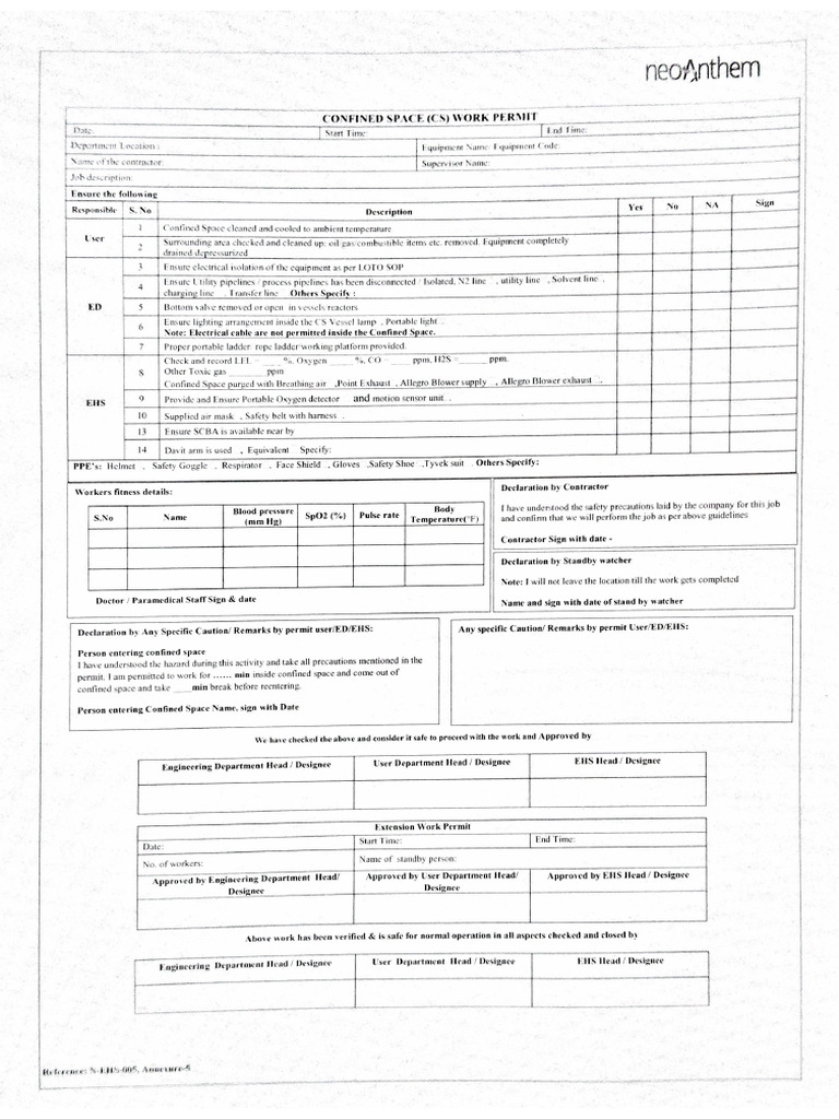 Confined Permit | PDF
