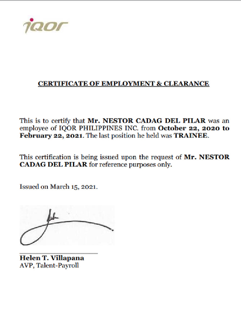 Iqor Clark COE | PDF