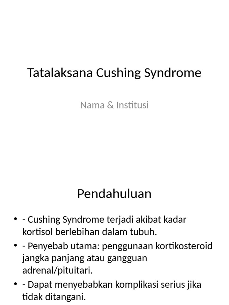Tatalaksana Cushing Syndrome | PDF